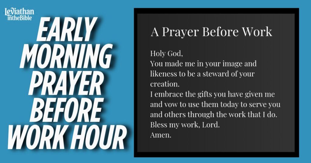 55 Early Morning Prayer Before Work Hour